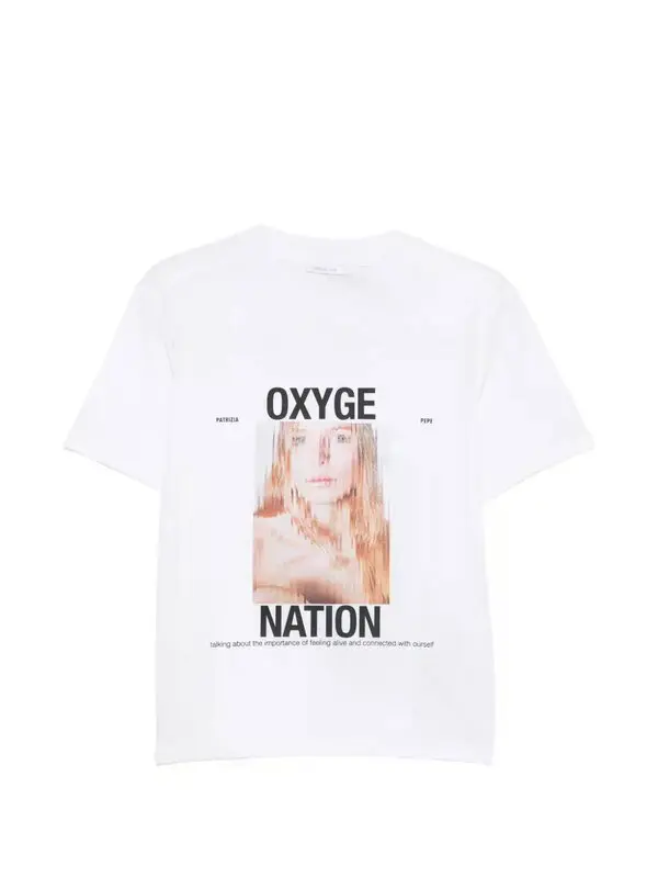 Patrizia Pepe Graphic Print T-shirt - White