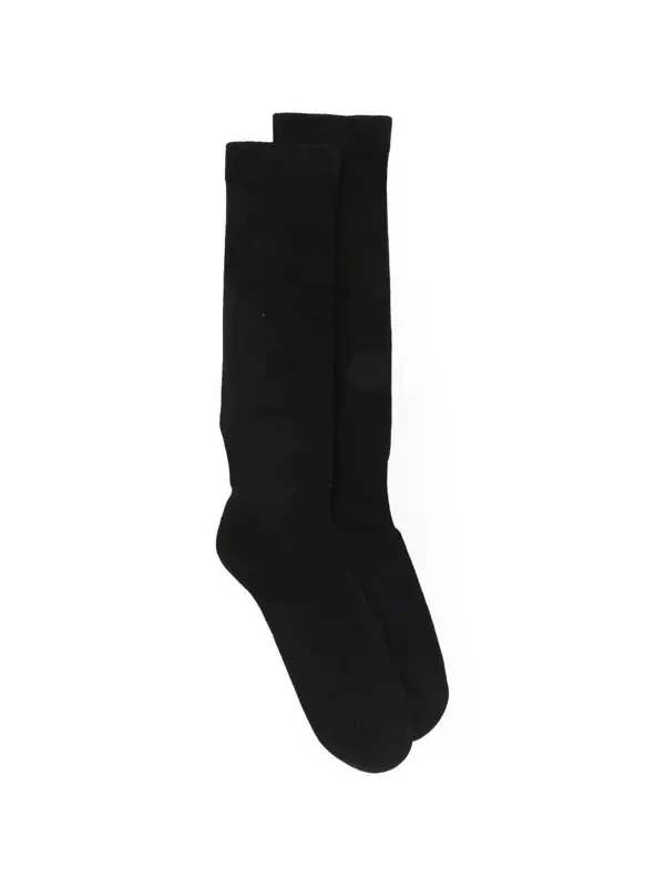 Rick Owens Pentagram Intarsia High Socks - Black