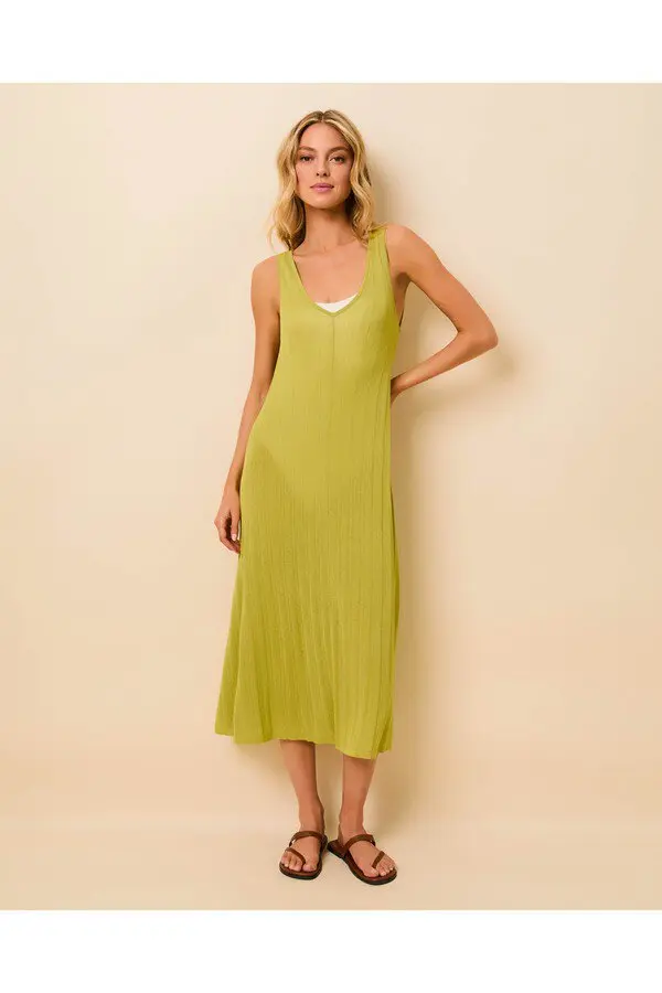 Solid & Striped Velmira Dress Paper Knit Guava - Pink