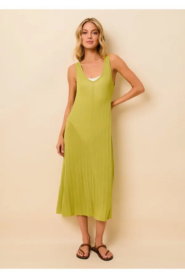 Solid & Striped Velmira Dress Paper Knit Guava - Pink