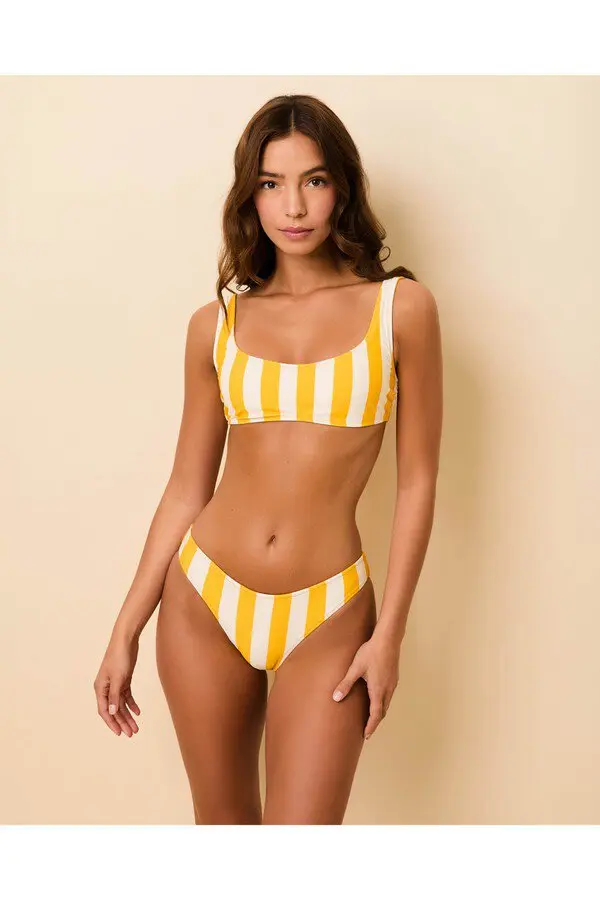 Solid & Striped Elle Reversible Bikini Top - Stripe