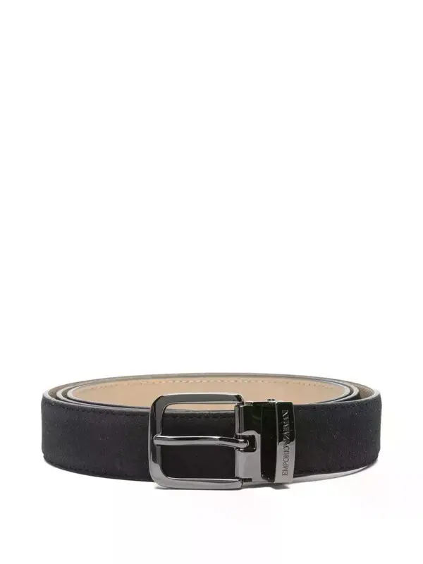 Emporio Armani Suede Leather Belt - Blue