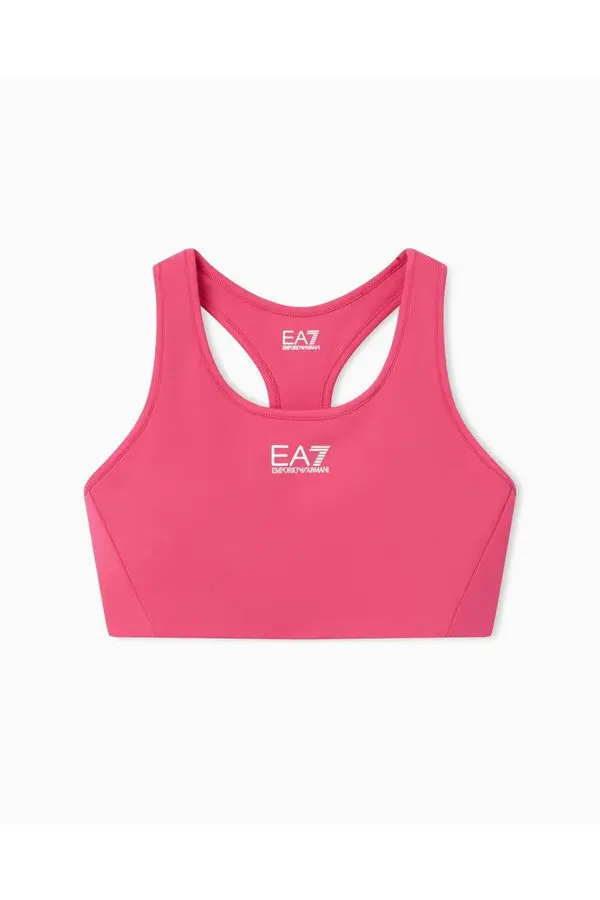EA7 Sports Bra In Vigor7 Technical Fabric - Pink