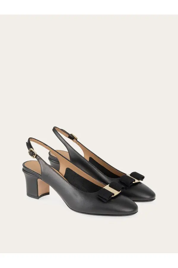 FERRAGAMO Vara Bow Slingback Pump - Black