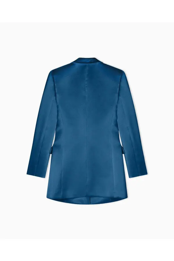 Giorgio Armani Single-breasted Silk Satin Jacket