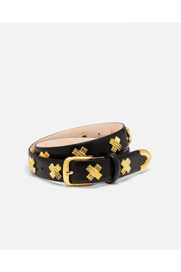 AUREUM X Studded Belt - Black