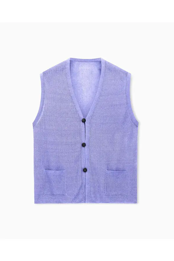 Giorgio Armani Single-breasted Linen Waistcoat