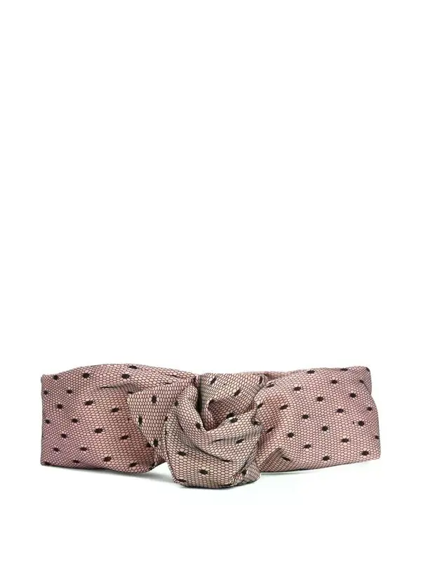 Red Valentino Knotted Polka-dot Headband