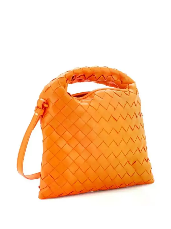 Bottega Veneta Hop Top Handle Intrecciato Nappa Mini Satchel - Orange