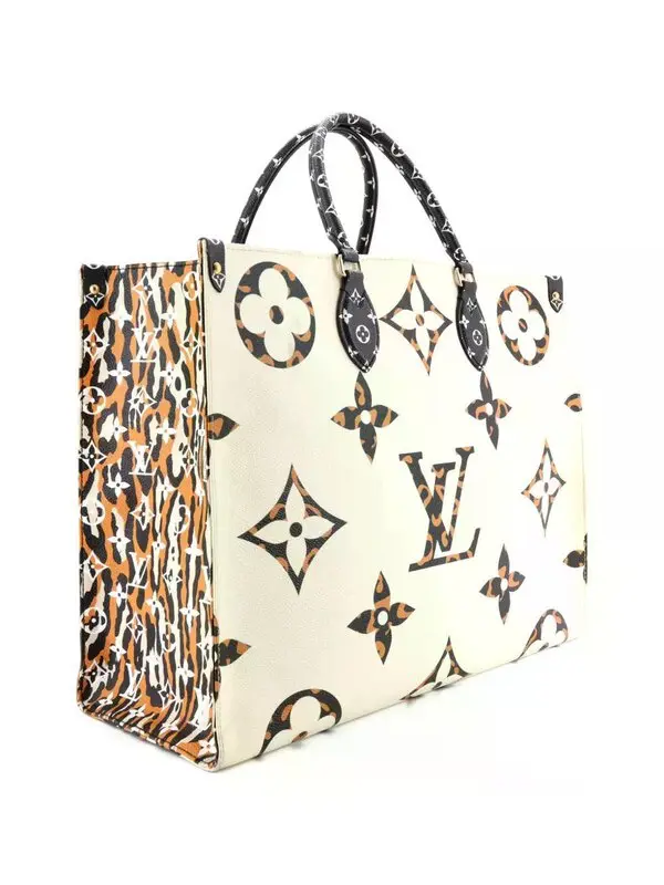LOUIS VUITTON Onthego Limited Edition Jungle Monogram Giant Gm Tote Bag - Orange