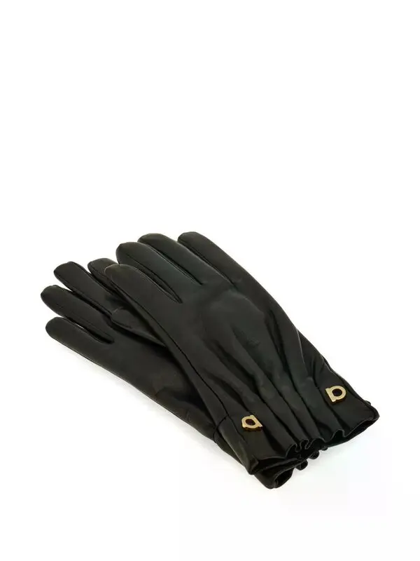 FERRAGAMO Nappa Leather Gloves - Black