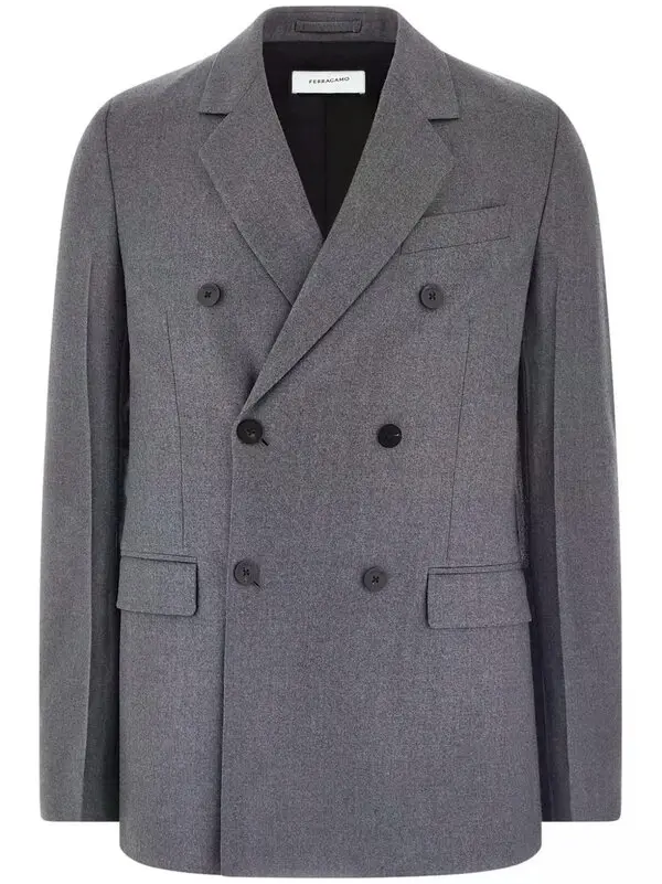 FERRAGAMO Double-breasted Wool Blazer