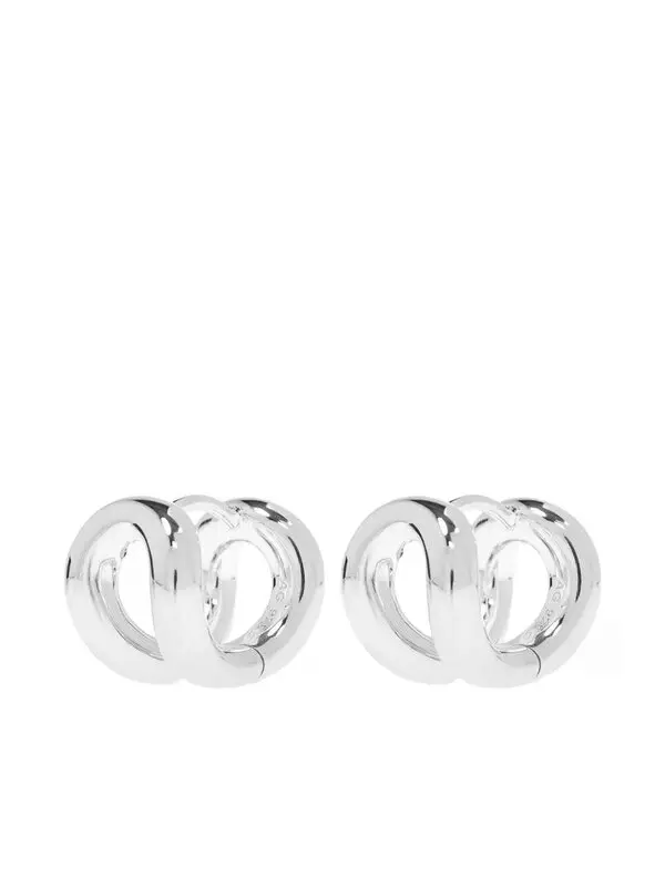 Lié Studio Asta Hoop Earrings - Silver
