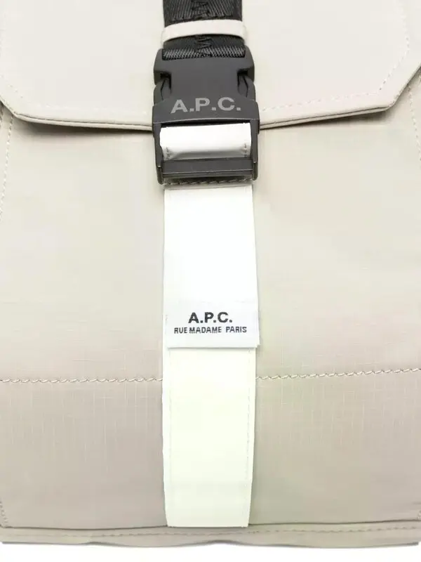 A.p.c. Buckled Backpack - Neutrals
