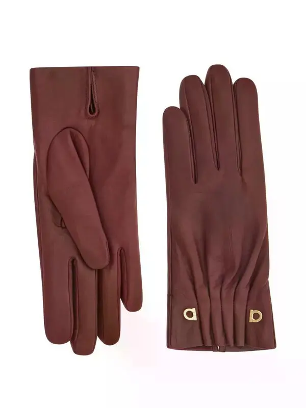 FERRAGAMO Nappa Leather Gloves - Brown