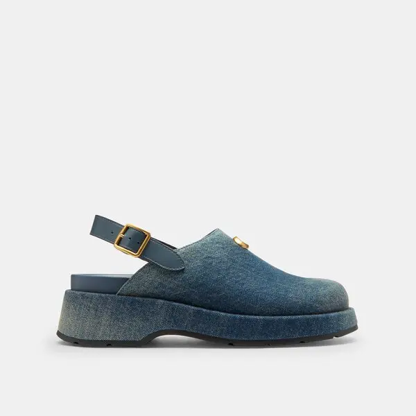 COACH Platform Clog In Denim