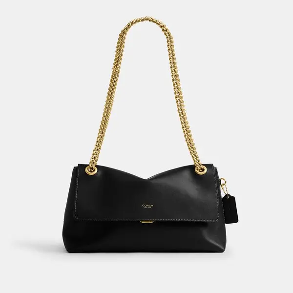 COACH Chelsea Shoulder Bag 30 With Chain - Brass/black