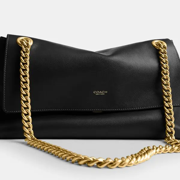 COACH Chelsea Shoulder Bag 30 With Chain - Brass/black