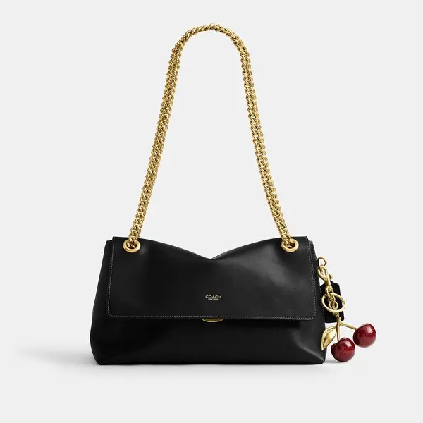 COACH Chelsea Shoulder Bag 30 With Chain - Brass/black