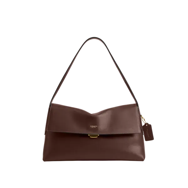 COACH Chelsea Shoulder Bag 36 In Natural Grain Leather - Brass/maple