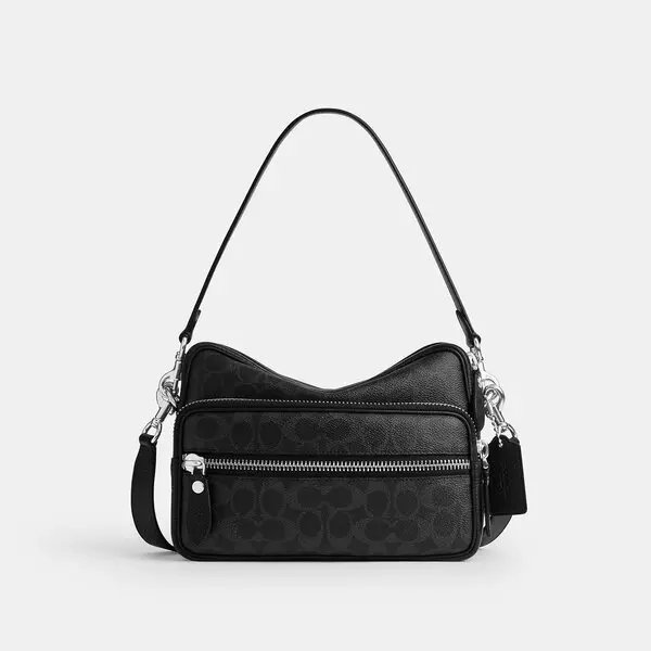 COACH Dakota Crossbody Bag In Signature Canvas - Black Signature