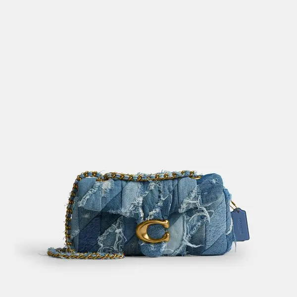 COACH Tabby Shoulder Bag 26 With Repurposed Denim Patchwork Quilting