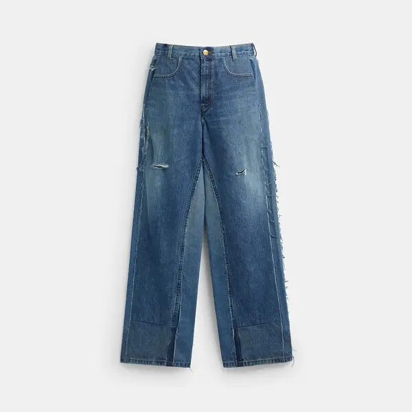 COACH Repurposed Straight Leg Jeans - Blue Multi
