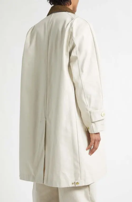 Sacai X Carhartt Wip Duck Canvas Balmacaan Coat