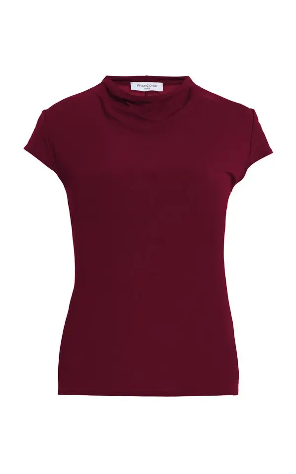 Françoise Nora Turtleneck Top - Burgundy