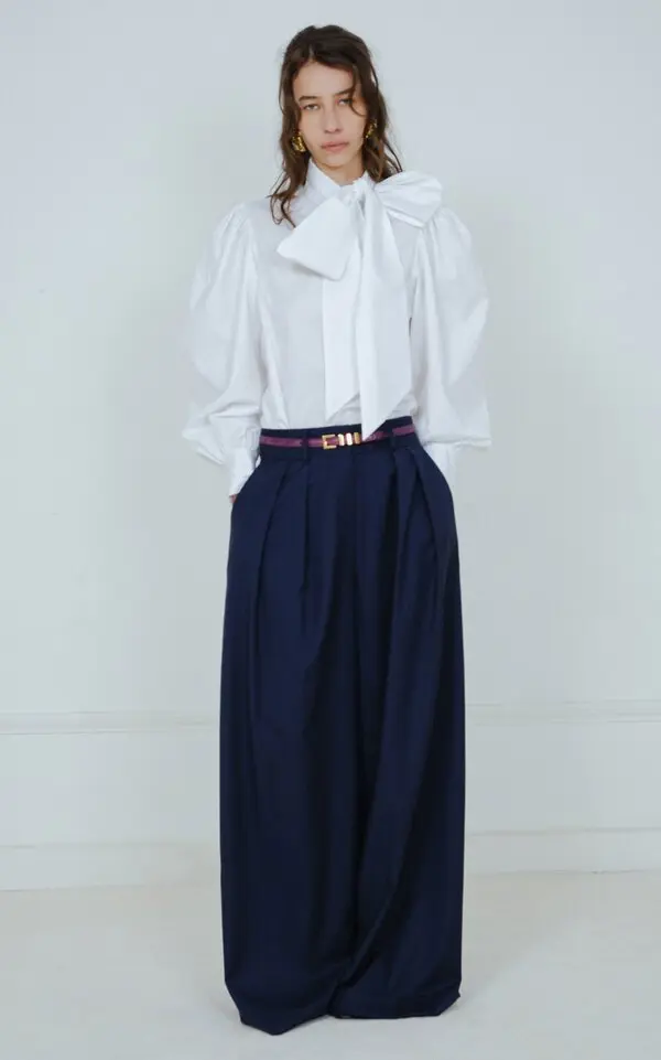 Françoise Mila Wool Wide-leg Pants