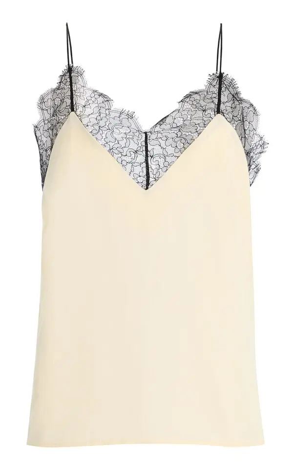 Françoise Layla Lace-trimmed Top