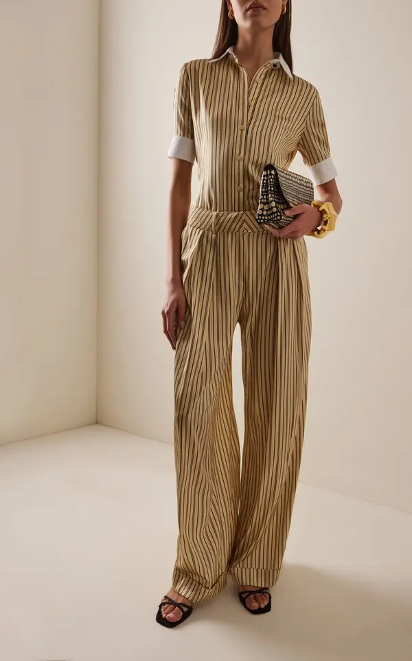 Françoise Mila Silk Stripe Pants