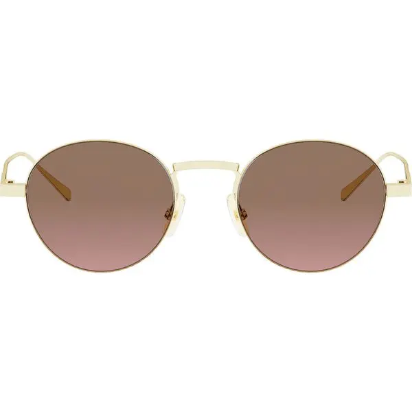 Celine 49mm Small Round Sunglasses - Gold/gradient Brown