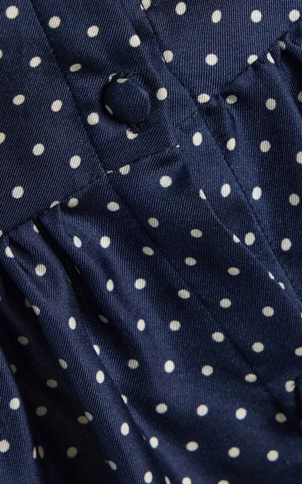 Françoise Caroline Polka-dot Silk Blouse