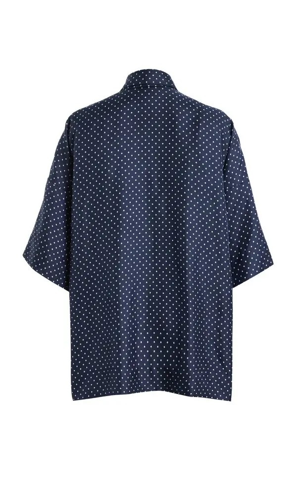 Françoise Blake Silk Polka-dot Shirt
