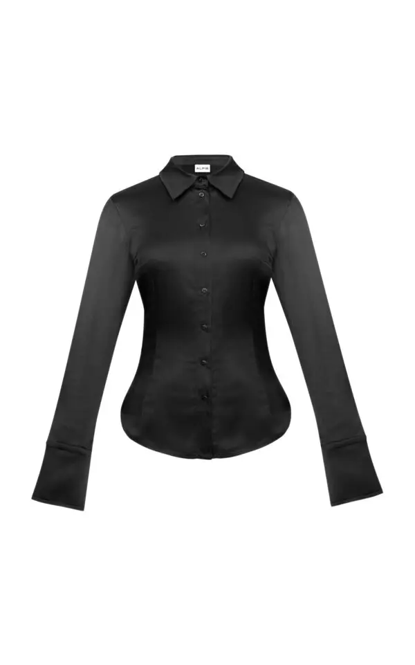 ALFIE Sateen Shirt - Black