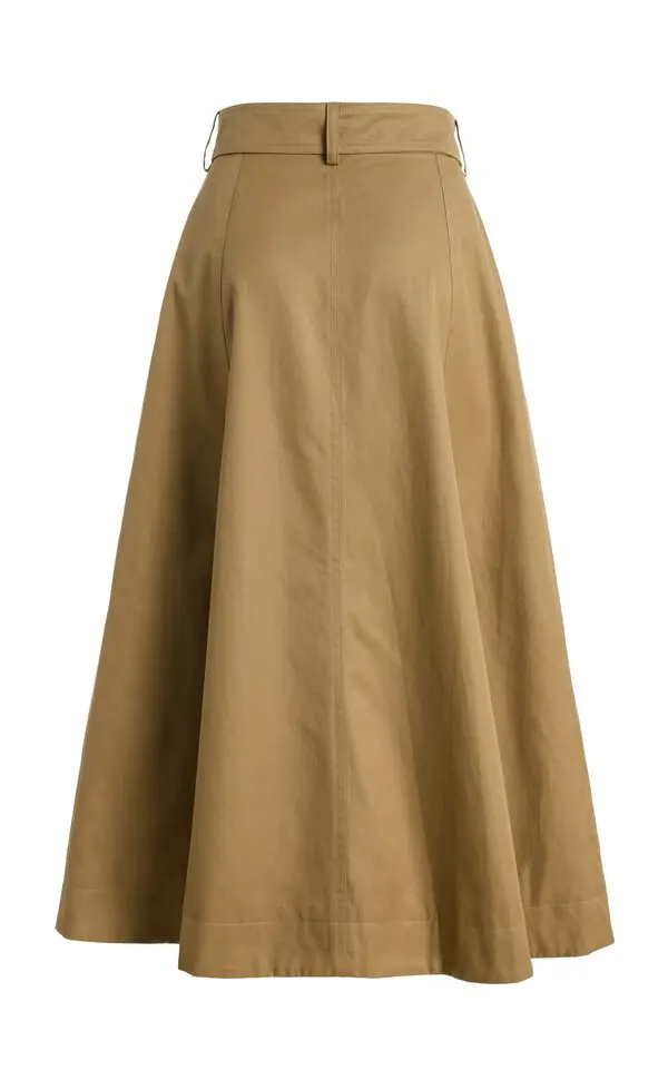 Françoise Stella Tailored Cotton Maxi Skirt