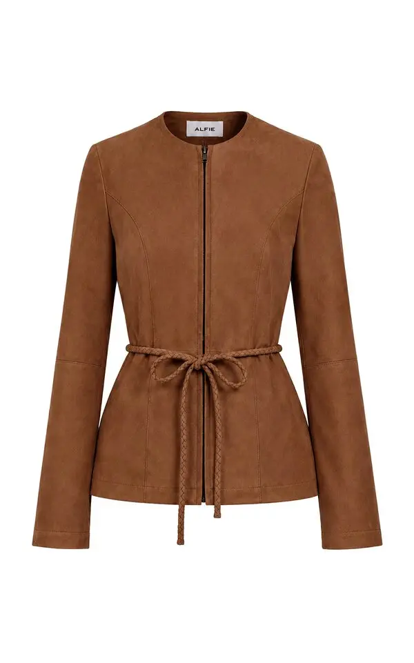 ALFIE Roxy Suede Jacket - Brown