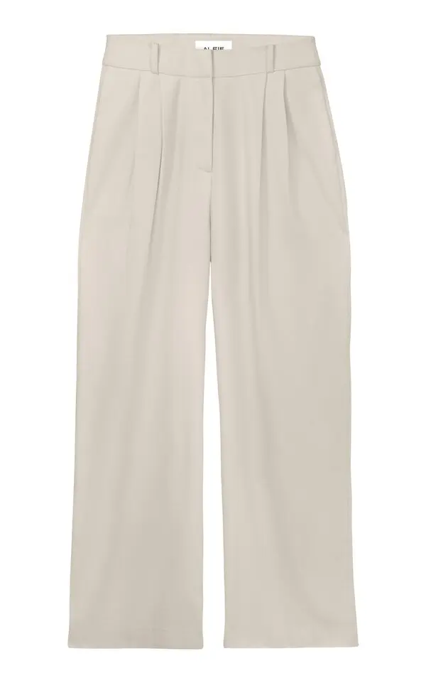 ALFIE Tailored Chevron Cotton Pants - Neutral