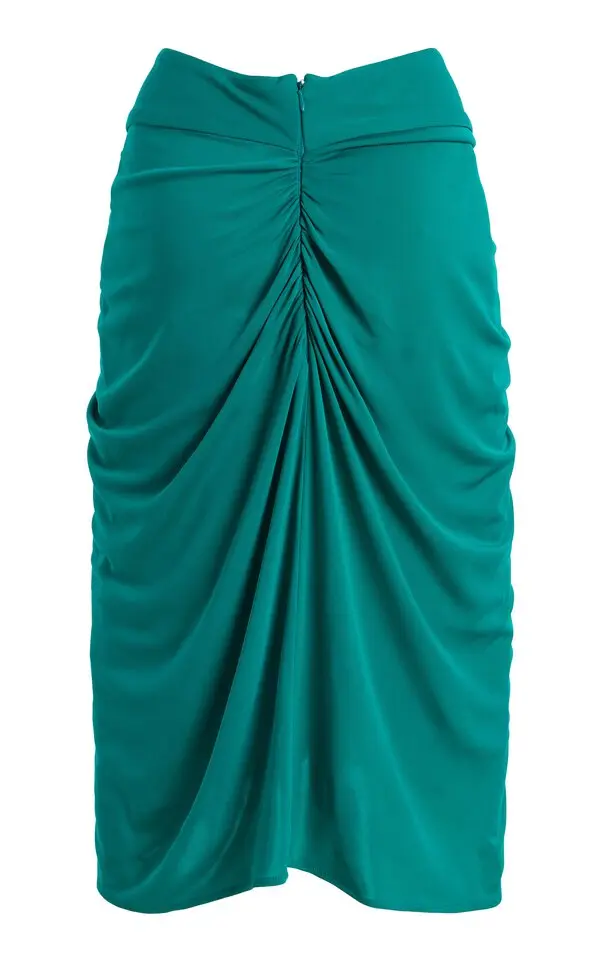 Françoise Bianca Ruched Midi Skirt