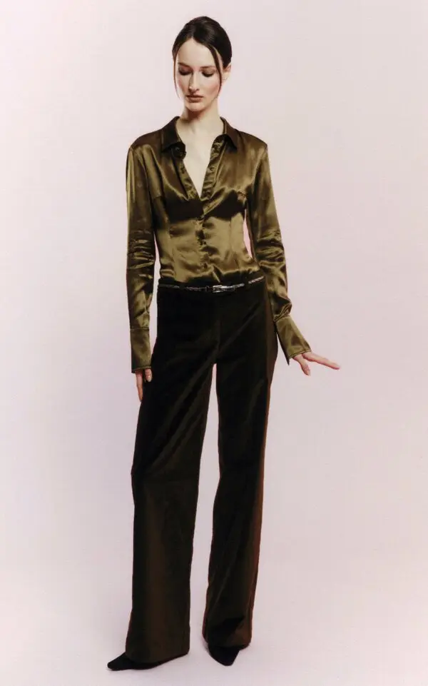 ALFIE Cotton Velvet Straight Pants