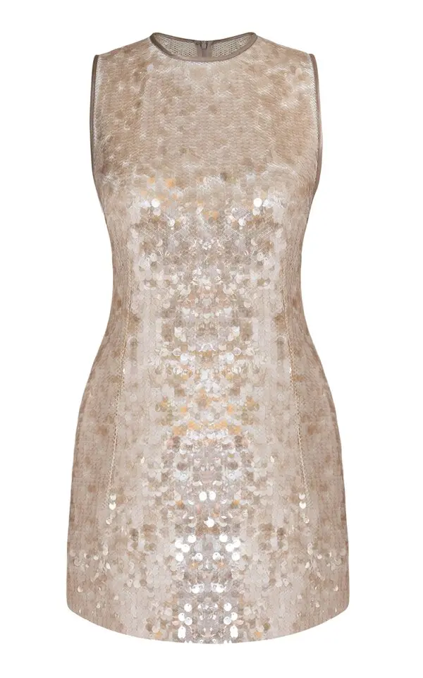 ALFIE Nori Sequined Mini Dress - Gold
