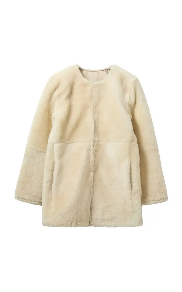 THE GARMENT Yukon Collarless Shearling Jacket