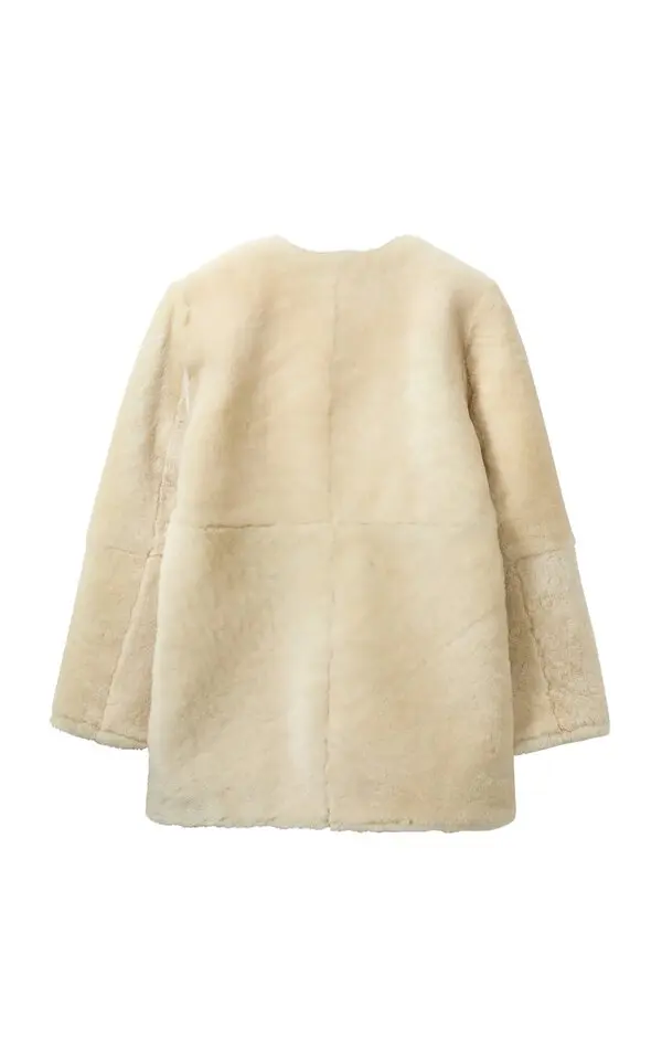 THE GARMENT Yukon Collarless Shearling Jacket