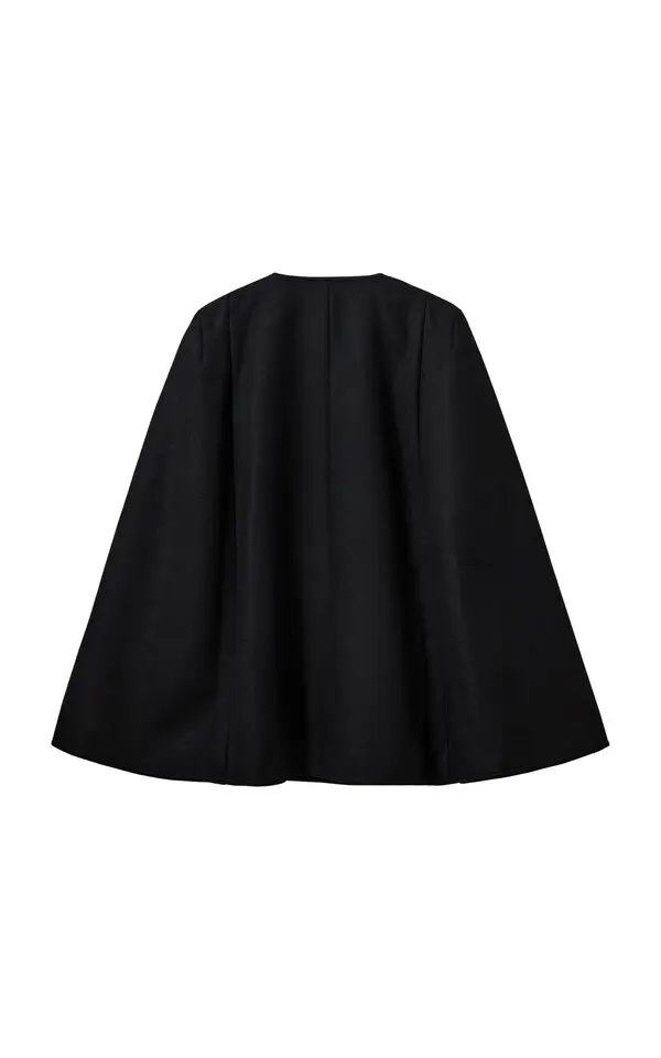 THE GARMENT Collarless Recycled-wool Cape