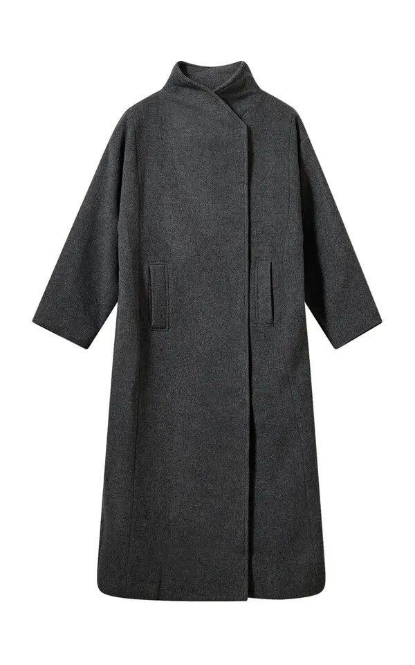 THE GARMENT Clooney High-neck Wool-blend Coat - Grey