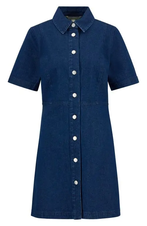 Barbour Maia Button-up Denim Mini Shirtdress