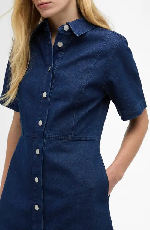 Barbour Maia Button-up Denim Mini Shirtdress
