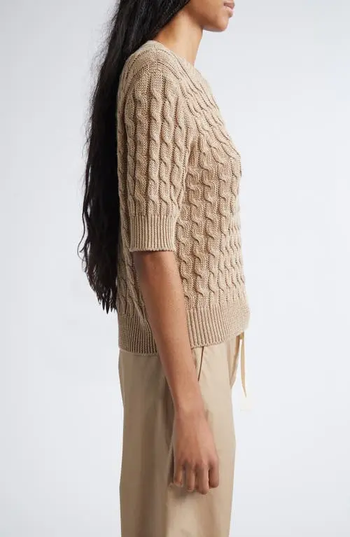 Max Mara Talamo Cable Knit Linen Sweater