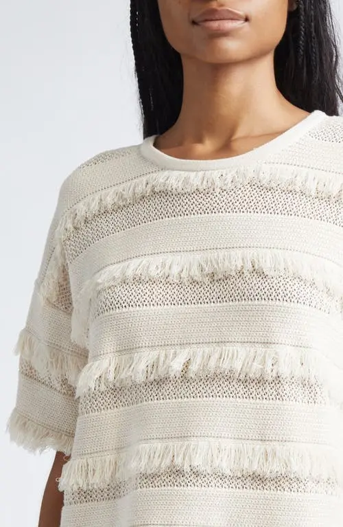 Max Mara Garza Openwork Fringe Sweater
